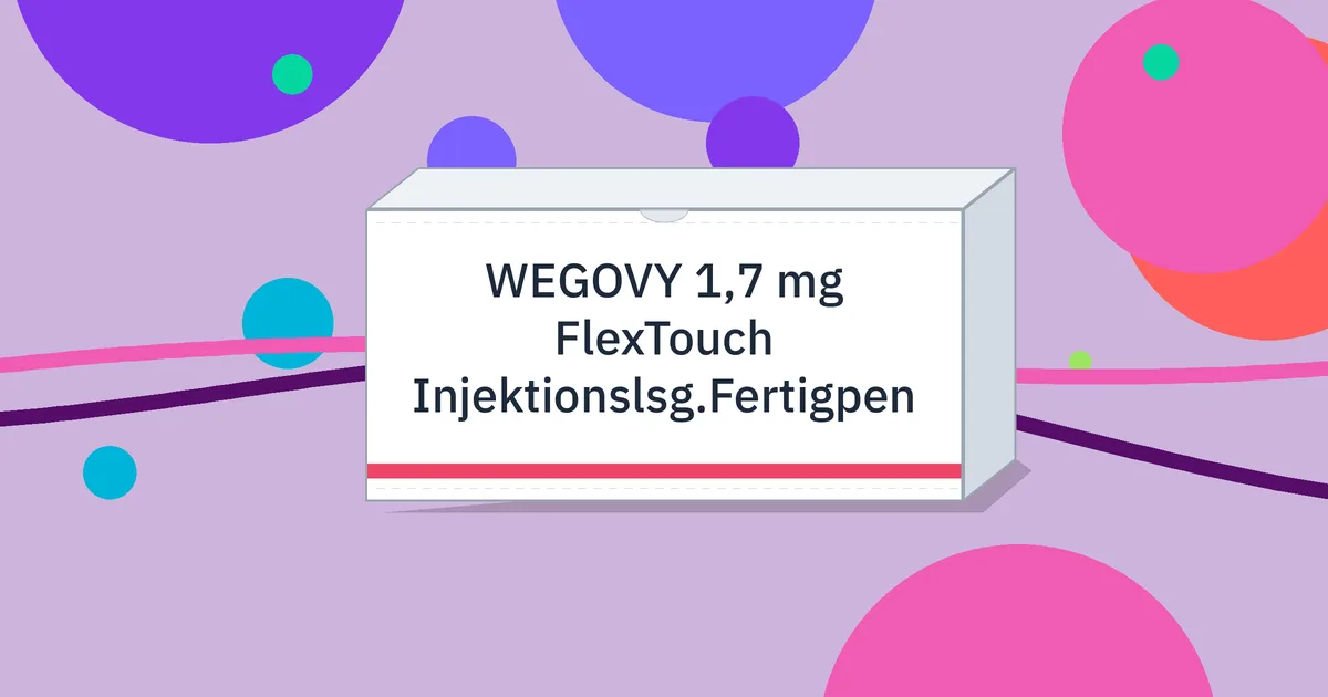 Symbolbild: Packung mit der Aufschrift WEGOVY 1,7 mg FlexTouch Injektionslsg.Fertigpen (PZN 19515770) – Verfügbarkeit und Bezug in Apotheken in Frankfurt am Main