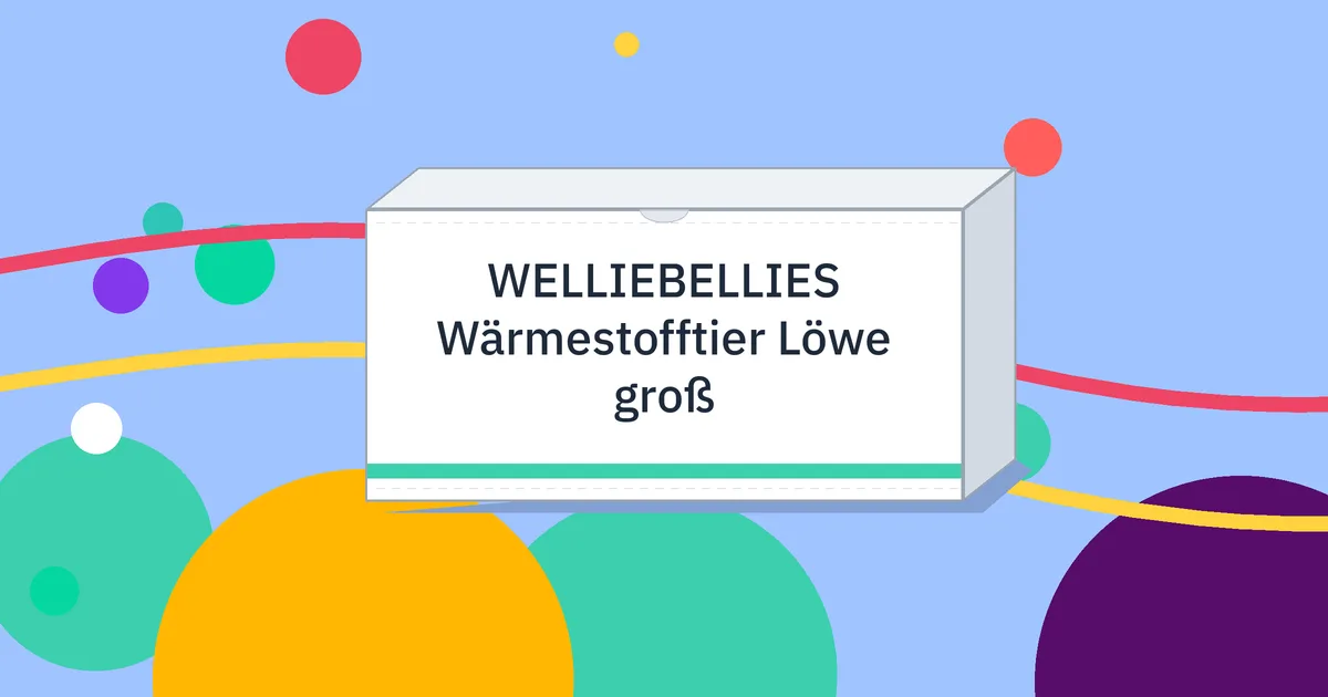 Symbolbild: Packung mit der Aufschrift WELLIEBELLIES Wärmestofftier Löwe groß (PZN 11153480) – Verfügbarkeit und Bezug in Apotheken in Frankfurt am Main