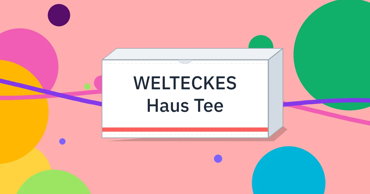 Symbolbild: Packung mit der Aufschrift WELTECKES Haus Tee (PZN 00315270) – Verfügbarkeit und Bezug in Apotheken in Frankfurt am Main