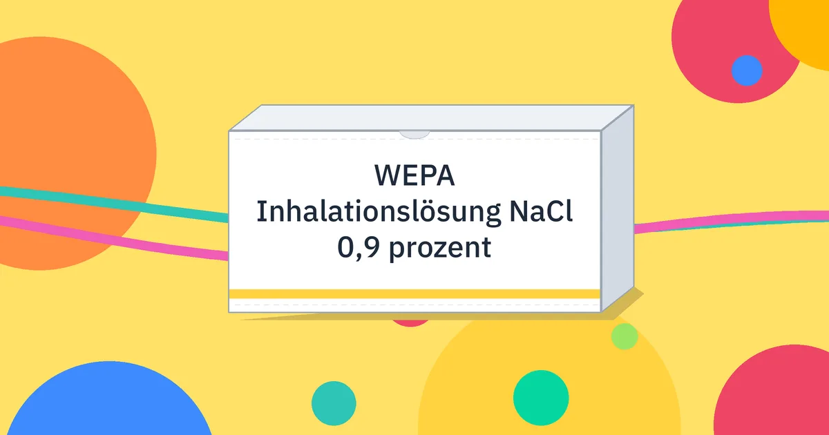 Symbolbild: Packung mit der Aufschrift WEPA Inhalationslösung NaCl 0,9 prozent (PZN 16582748) – Verfügbarkeit und Bezug in Apotheken in Frankfurt am Main