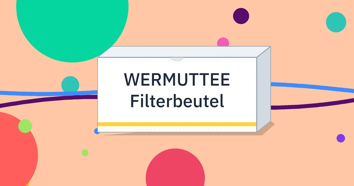 Symbolbild: Packung mit der Aufschrift WERMUTTEE Filterbeutel (PZN 01245790) – Verfügbarkeit und Bezug in Apotheken in Frankfurt am Main