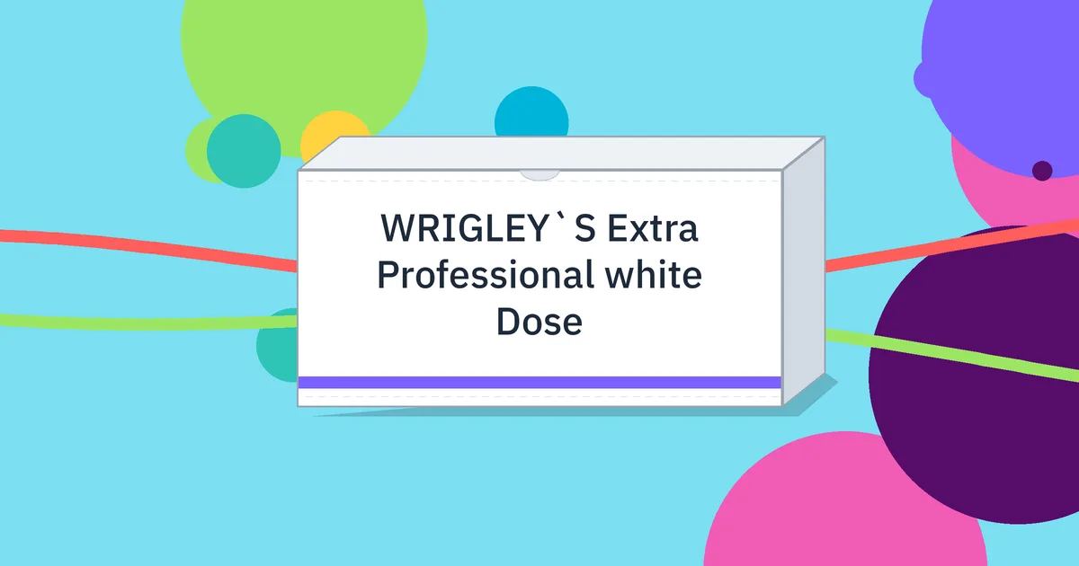 Symbolbild: Packung mit der Aufschrift WRIGLEY`S Extra Professional white Dose (PZN 12370647) – Verfügbarkeit und Bezug in Apotheken in Frankfurt am Main