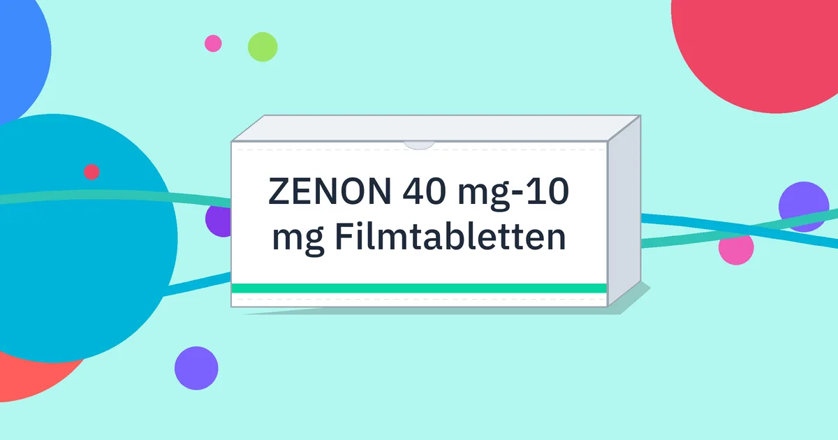 Symbolbild: Packung mit der Aufschrift ZENON 40 mg-10 mg Filmtabletten (PZN 20121504) – Verfügbarkeit und Bezug in Apotheken in Frankfurt am Main
