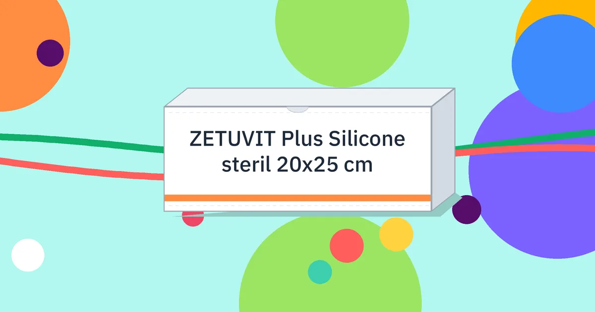 Symbolbild: Packung mit der Aufschrift ZETUVIT Plus Silicone steril 20x25 cm (PZN 16666586) – Verfügbarkeit und Bezug in Apotheken in Frankfurt am Main