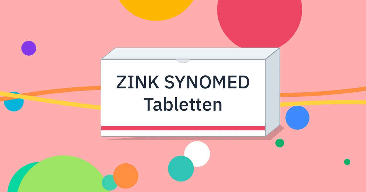 Symbolbild: Packung mit der Aufschrift ZINK SYNOMED Tabletten (PZN 00665076) – Verfügbarkeit und Bezug in Apotheken in Frankfurt am Main