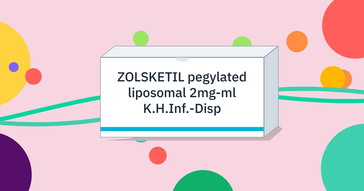Symbolbild: Packung mit der Aufschrift ZOLSKETIL pegylated liposomal 2mg-ml K.H.Inf.-Disp (PZN 19100201) – Verfügbarkeit und Bezug in Apotheken in Frankfurt am Main