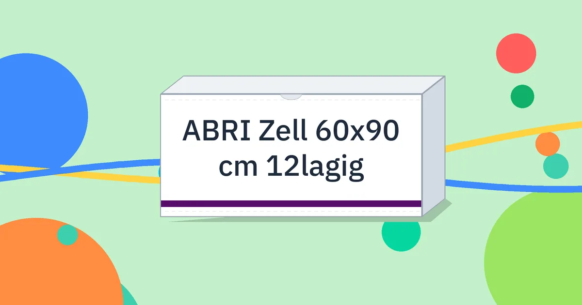 Symbolbild: Packung mit der Aufschrift ABRI Zell 60x90 cm 12lagig (PZN 01223274) – Verfügbarkeit und Bezug in Apotheken in Frankfurt am Main