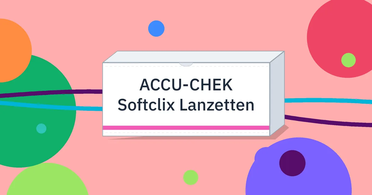 Symbolbild: Packung mit der Aufschrift ACCU-CHEK Softclix Lanzetten (PZN 20273160) – Verfügbarkeit und Bezug in Apotheken in Frankfurt am Main