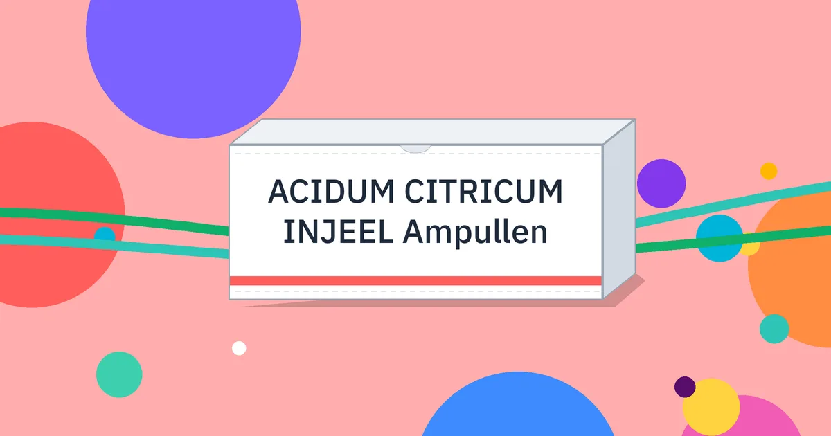 Symbolbild: Packung mit der Aufschrift ACIDUM CITRICUM INJEEL Ampullen (PZN 01499757) – Verfügbarkeit und Bezug in Apotheken in Frankfurt am Main
