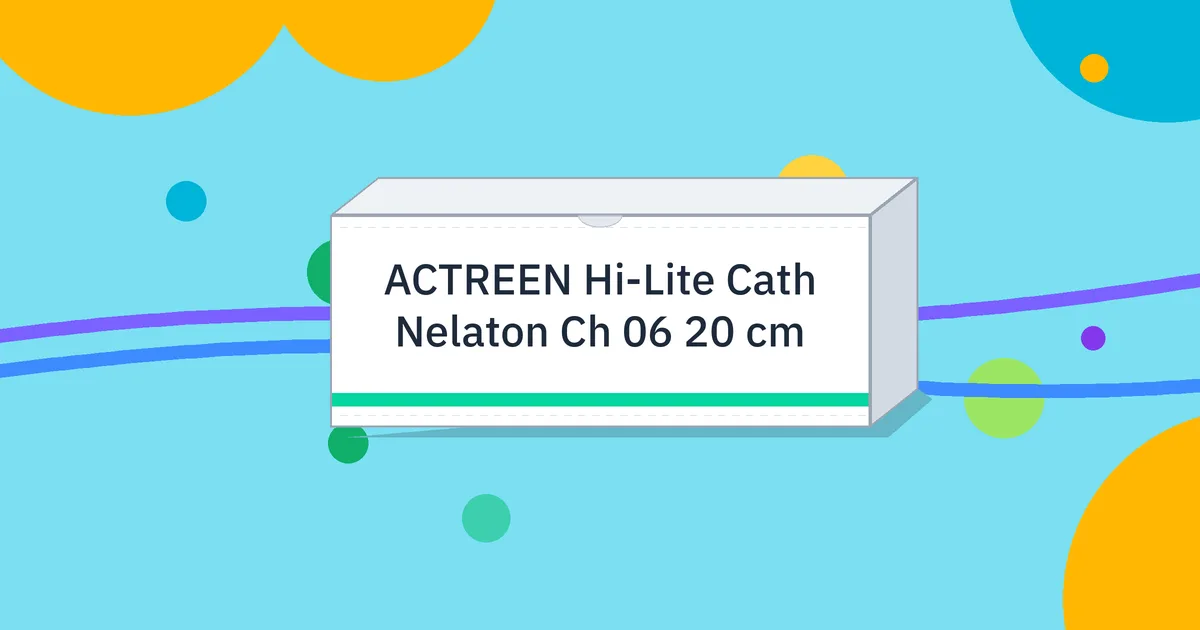 Symbolbild: Packung mit der Aufschrift ACTREEN Hi-Lite Cath Nelaton Ch 06 20 cm (PZN 09949332) – Verfügbarkeit und Bezug in Apotheken in Frankfurt am Main