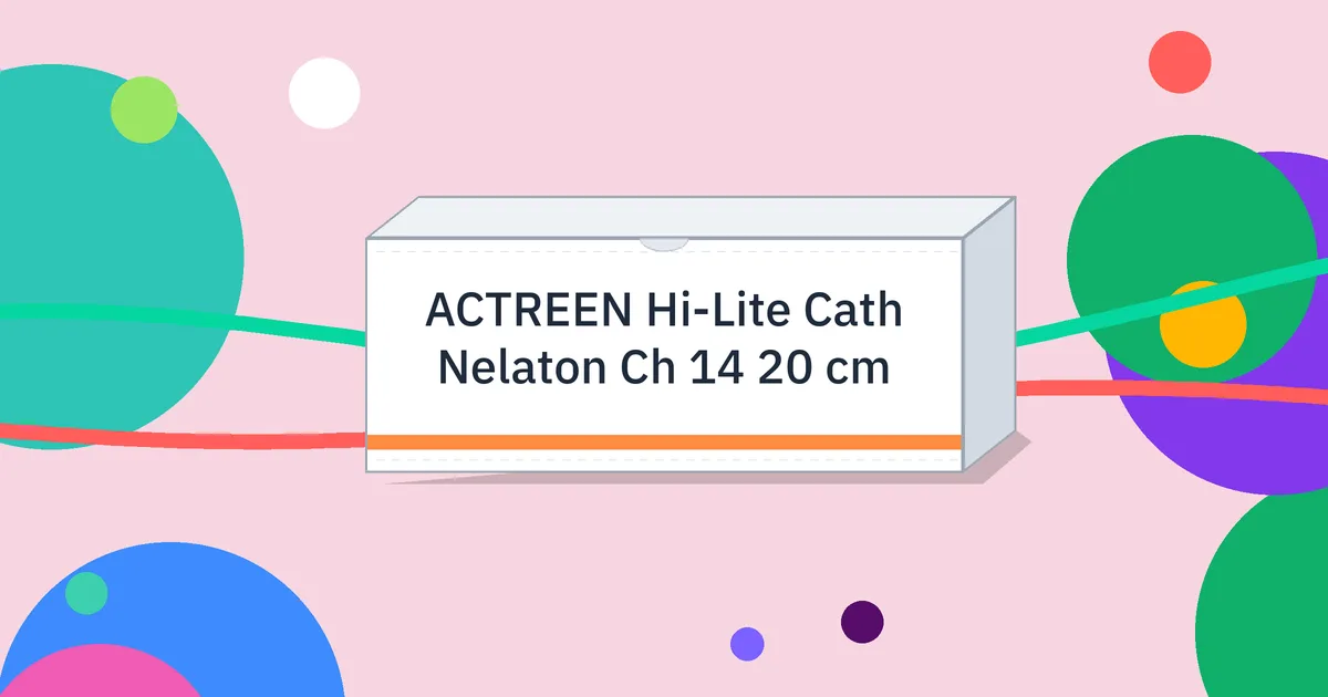 Symbolbild: Packung mit der Aufschrift ACTREEN Hi-Lite Cath Nelaton Ch 14 20 cm (PZN 09949378) – Verfügbarkeit und Bezug in Apotheken in Frankfurt am Main