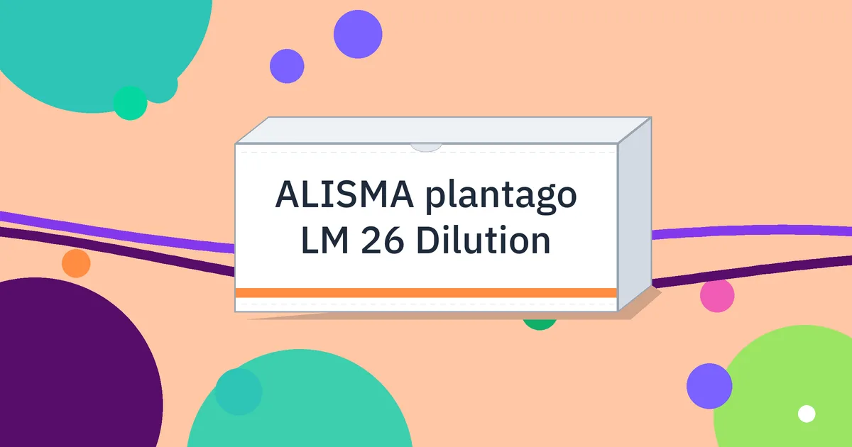 Symbolbild: Packung mit der Aufschrift ALISMA plantago LM 26 Dilution (PZN 13310788) – Verfügbarkeit und Bezug in Apotheken in Frankfurt am Main