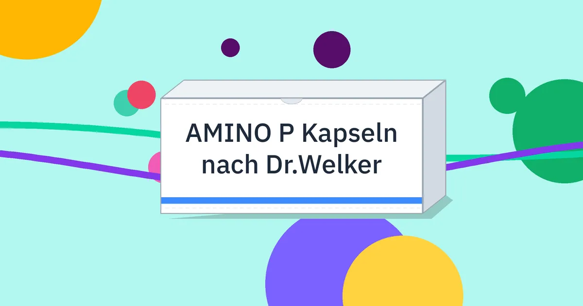 Symbolbild: Packung mit der Aufschrift AMINO P Kapseln nach Dr.Welker (PZN 01035093) – Verfügbarkeit und Bezug in Apotheken in Frankfurt am Main