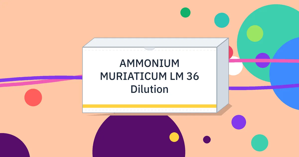 Symbolbild: Packung mit der Aufschrift AMMONIUM MURIATICUM LM 36 Dilution (PZN 12761276) – Verfügbarkeit und Bezug in Apotheken in Frankfurt am Main