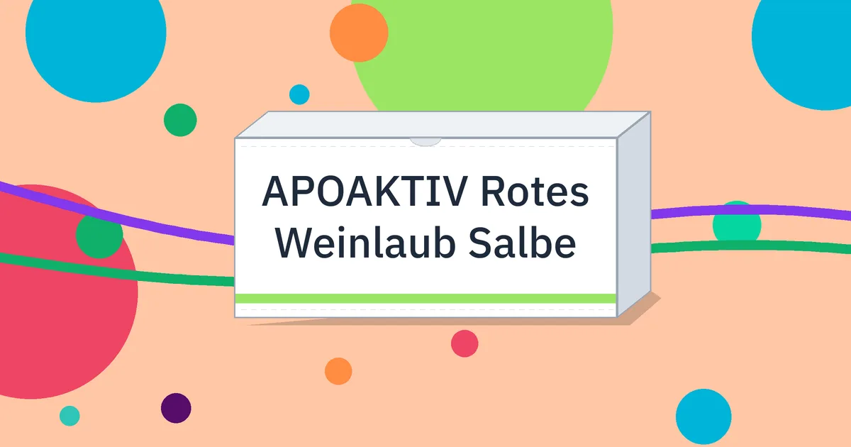 Symbolbild: Packung mit der Aufschrift APOAKTIV Rotes Weinlaub Salbe (PZN 02418264) – Verfügbarkeit und Bezug in Apotheken in Frankfurt am Main