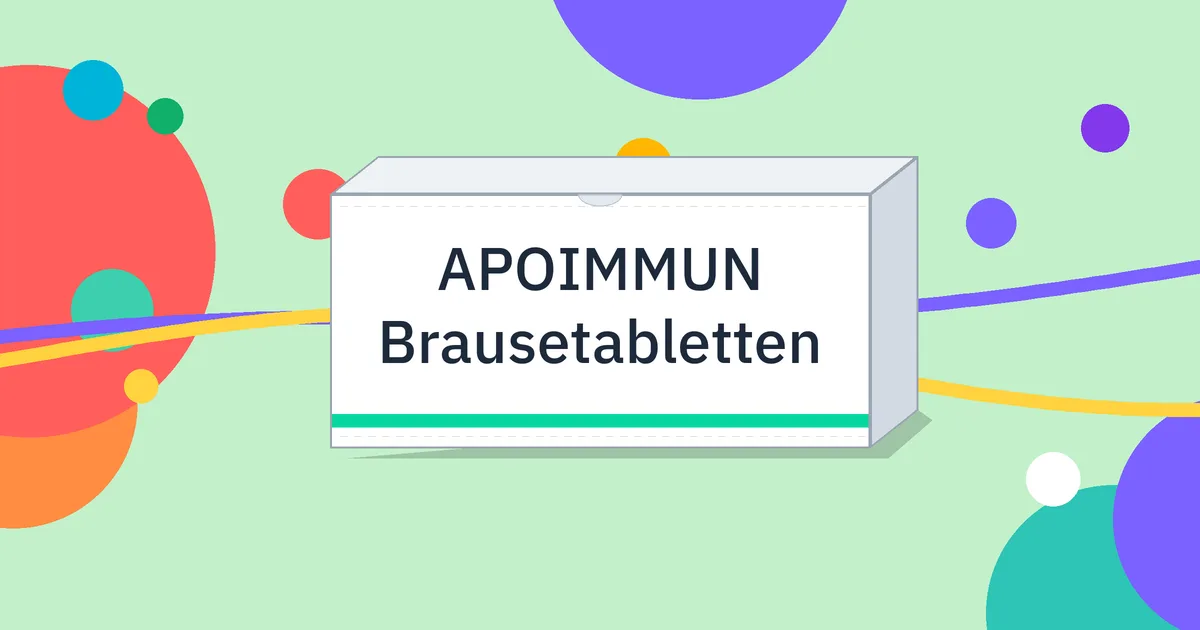 Symbolbild: Packung mit der Aufschrift APOIMMUN Brausetabletten (PZN 11519018) – Verfügbarkeit und Bezug in Apotheken in Frankfurt am Main