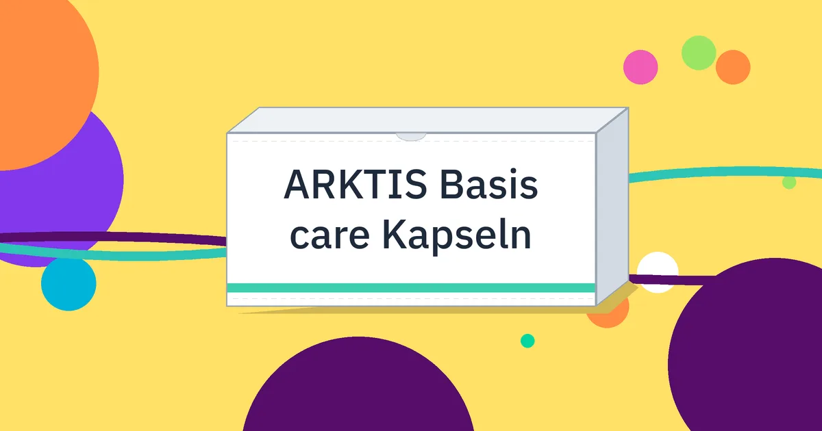 Symbolbild: Packung mit der Aufschrift ARKTIS Basis care Kapseln (PZN 16024184) – Verfügbarkeit und Bezug in Apotheken in Frankfurt am Main