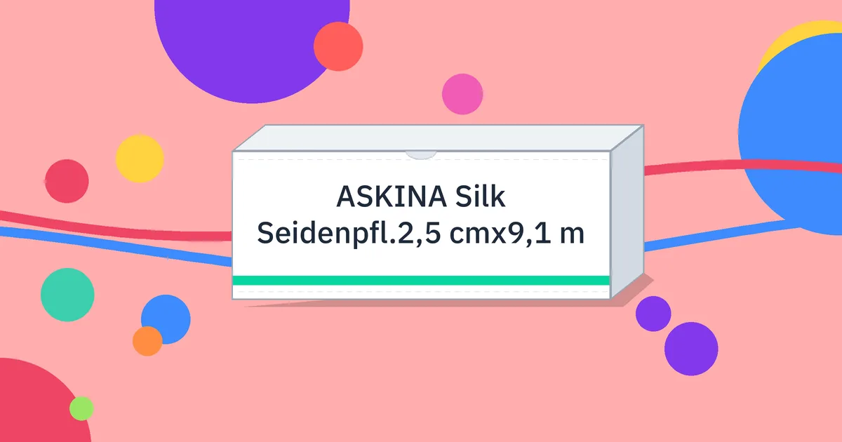 Symbolbild: Packung mit der Aufschrift ASKINA Silk Seidenpfl.2,5 cmx9,1 m (PZN 16026935) – Verfügbarkeit und Bezug in Apotheken in Frankfurt am Main