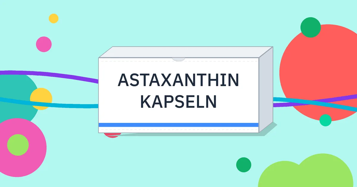 Symbolbild: Packung mit der Aufschrift ASTAXANTHIN KAPSELN (PZN 10788242) – Verfügbarkeit und Bezug in Apotheken in Frankfurt am Main
