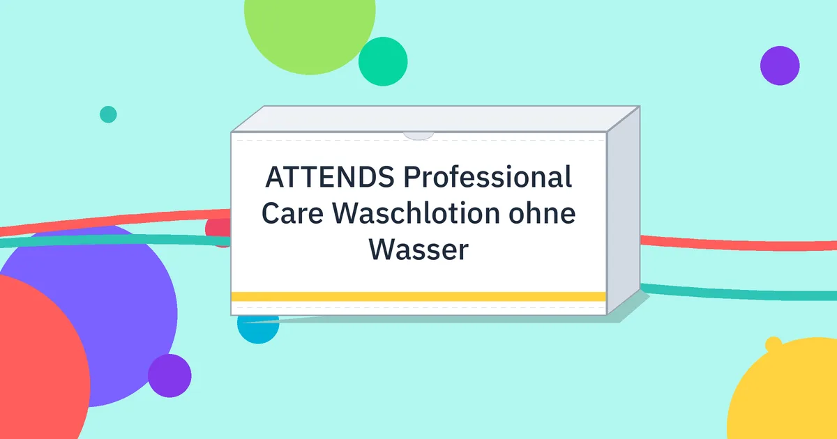 Symbolbild: Packung mit der Aufschrift ATTENDS Professional Care Waschlotion ohne Wasser (PZN 13908913) – Verfügbarkeit und Bezug in Apotheken in Frankfurt am Main