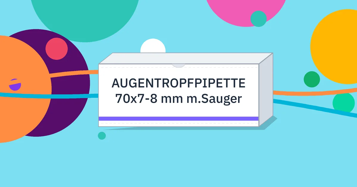 Symbolbild: Packung mit der Aufschrift AUGENTROPFPIPETTE 70x7-8 mm m.Sauger (PZN 04099952) – Verfügbarkeit und Bezug in Apotheken in Frankfurt am Main