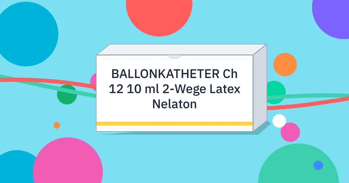 Symbolbild: Packung mit der Aufschrift BALLONKATHETER Ch 12 10 ml 2-Wege Latex Nelaton (PZN 00786271) – Verfügbarkeit und Bezug in Apotheken in Frankfurt am Main