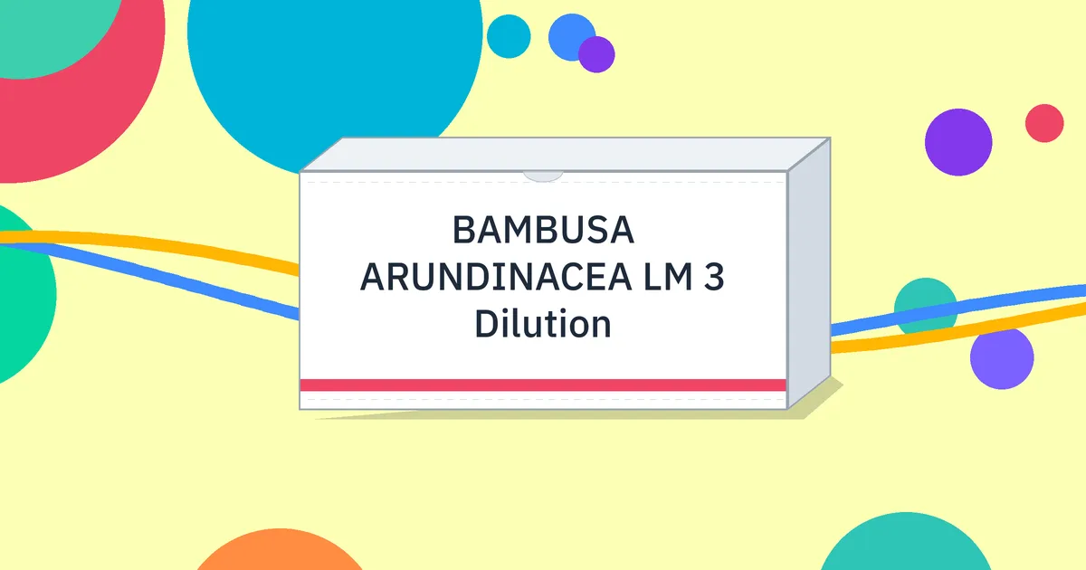 Symbolbild: Packung mit der Aufschrift BAMBUSA ARUNDINACEA LM 3 Dilution (PZN 09430110) – Verfügbarkeit und Bezug in Apotheken in Frankfurt am Main