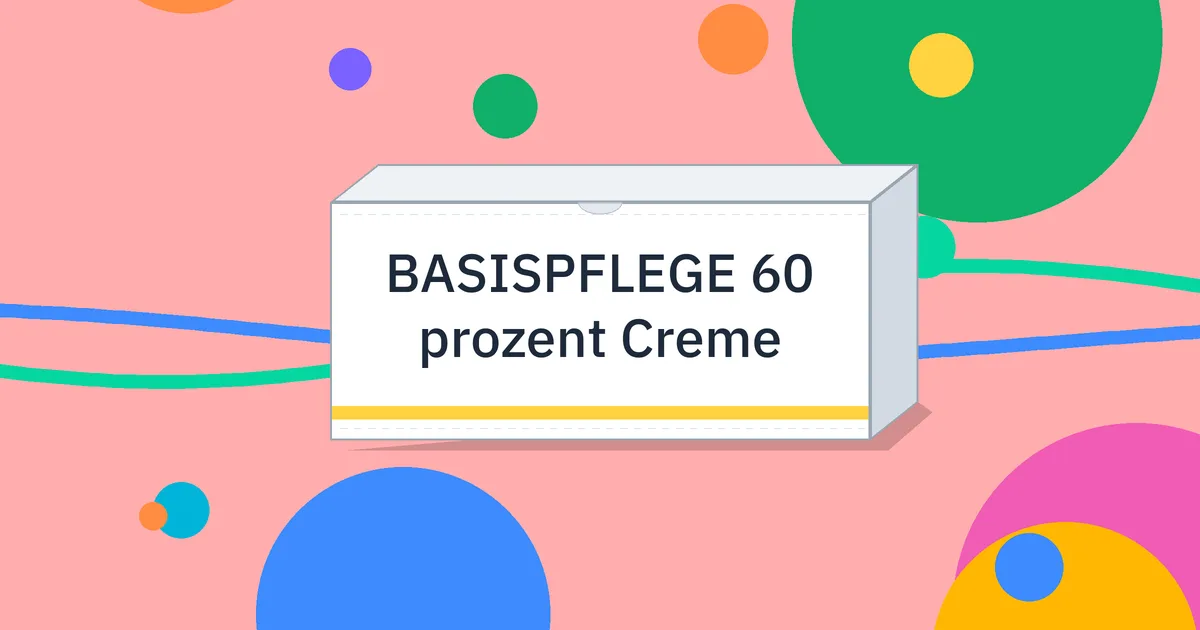 Symbolbild: Packung mit der Aufschrift BASISPFLEGE 60 prozent Creme (PZN 01677609) – Verfügbarkeit und Bezug in Apotheken in Frankfurt am Main