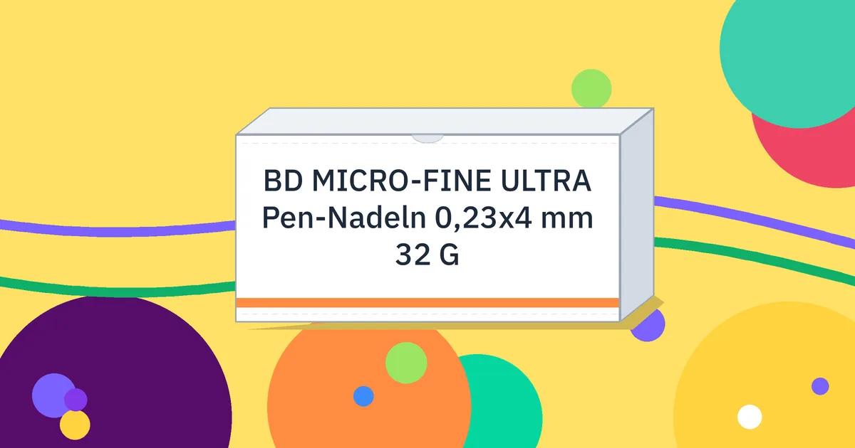 Symbolbild: Packung mit der Aufschrift BD MICRO-FINE ULTRA Pen-Nadeln 0,23x4 mm 32 G (PZN 19695559) – Verfügbarkeit und Bezug in Apotheken in Frankfurt am Main