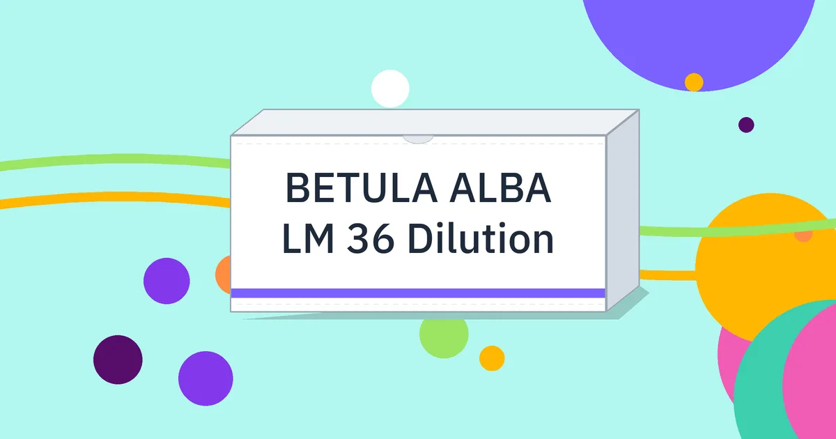 Symbolbild: Packung mit der Aufschrift BETULA ALBA LM 36 Dilution (PZN 12794040) – Verfügbarkeit und Bezug in Apotheken in Frankfurt am Main
