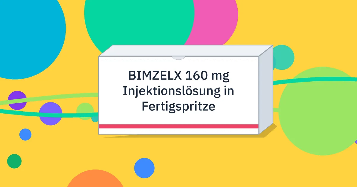 Symbolbild: Packung mit der Aufschrift BIMZELX 160 mg Injektionslösung in Fertigspritze (PZN 18193235) – Verfügbarkeit und Bezug in Apotheken in Frankfurt am Main