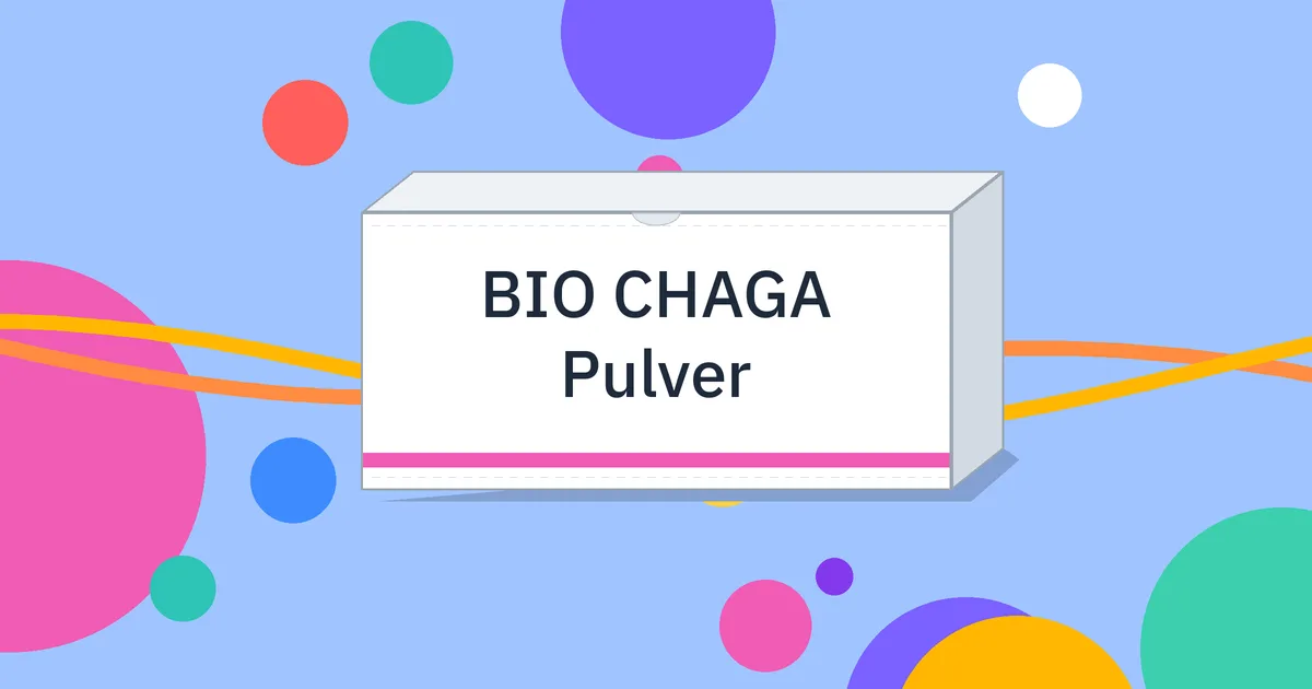 Symbolbild: Packung mit der Aufschrift BIO CHAGA Pulver (PZN 16352669) – Verfügbarkeit und Bezug in Apotheken in Frankfurt am Main