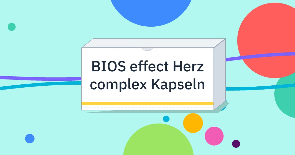 Symbolbild: Packung mit der Aufschrift BIOS effect Herz complex Kapseln (PZN 10145797) – Verfügbarkeit und Bezug in Apotheken in Frankfurt am Main