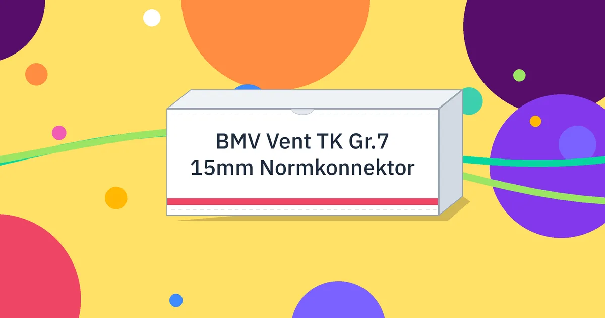 Symbolbild: Packung mit der Aufschrift BMV Vent TK Gr.7 15mm Normkonnektor (PZN 10959494) – Verfügbarkeit und Bezug in Apotheken in Frankfurt am Main