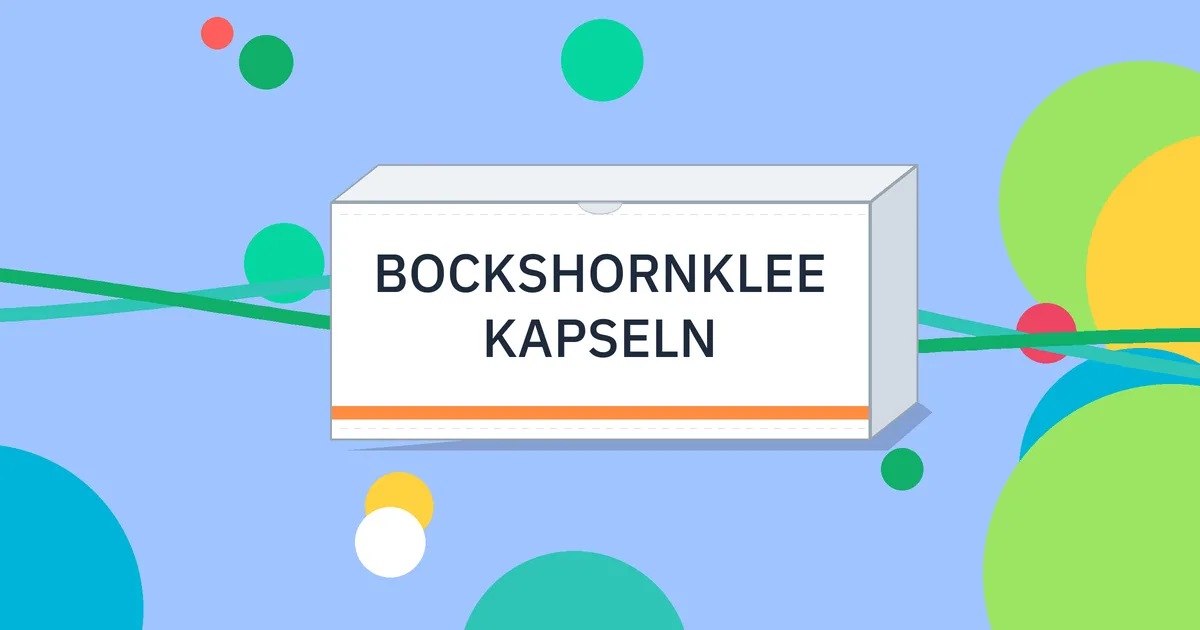 Symbolbild: Packung mit der Aufschrift BOCKSHORNKLEE KAPSELN (PZN 13723852) – Verfügbarkeit und Bezug in Apotheken in Frankfurt am Main