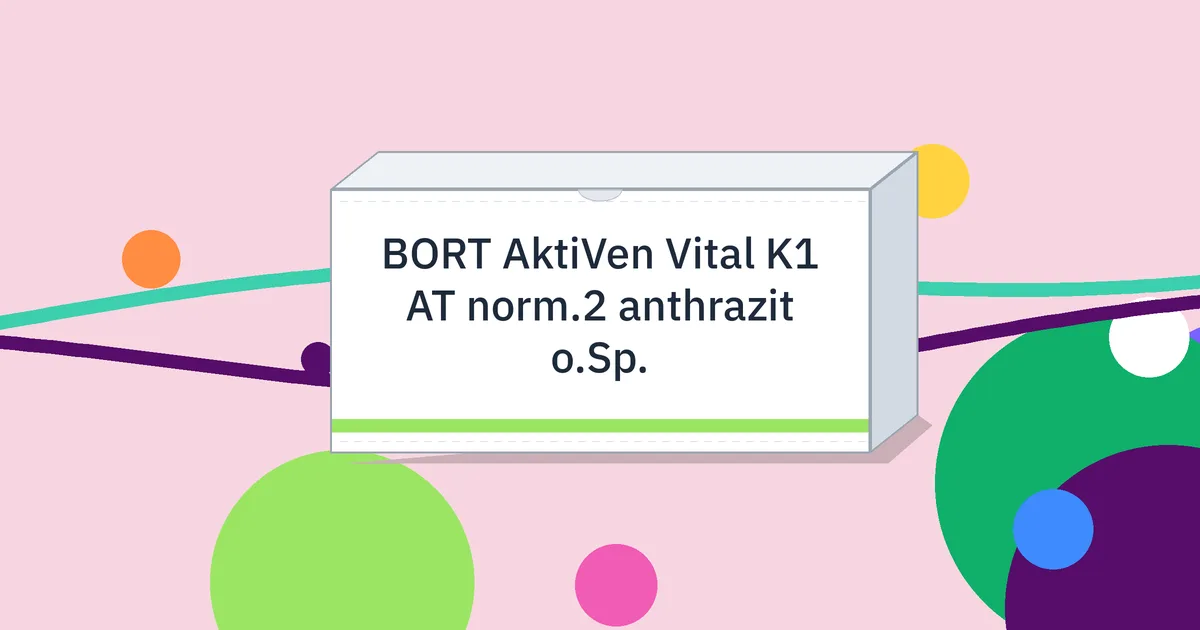 Symbolbild: Packung mit der Aufschrift BORT AktiVen Vital K1 AT norm.2 anthrazit o.Sp. (PZN 13742335) – Verfügbarkeit und Bezug in Apotheken in Frankfurt am Main