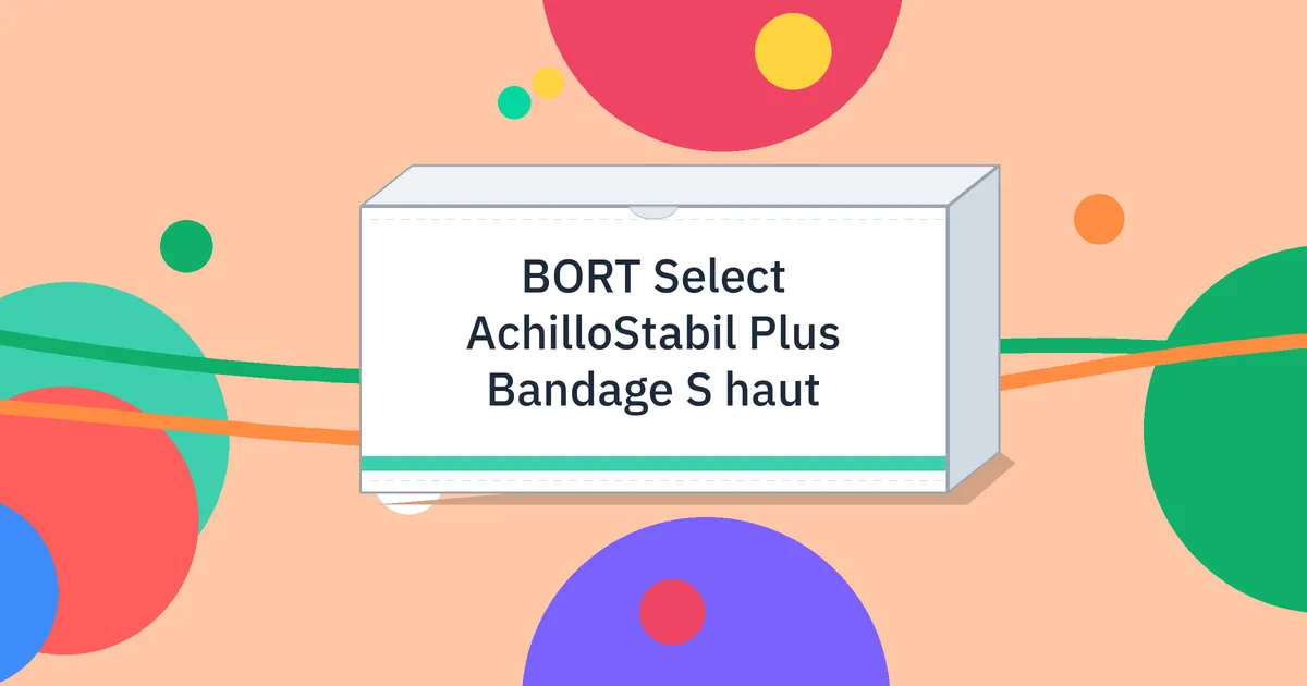 Symbolbild: Packung mit der Aufschrift BORT Select AchilloStabil Plus Bandage S haut (PZN 09443420) – Verfügbarkeit und Bezug in Apotheken in Frankfurt am Main