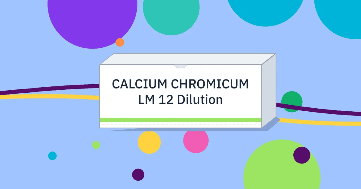 Symbolbild: Packung mit der Aufschrift CALCIUM CHROMICUM LM 12 Dilution (PZN 13408317) – Verfügbarkeit und Bezug in Apotheken in Frankfurt am Main