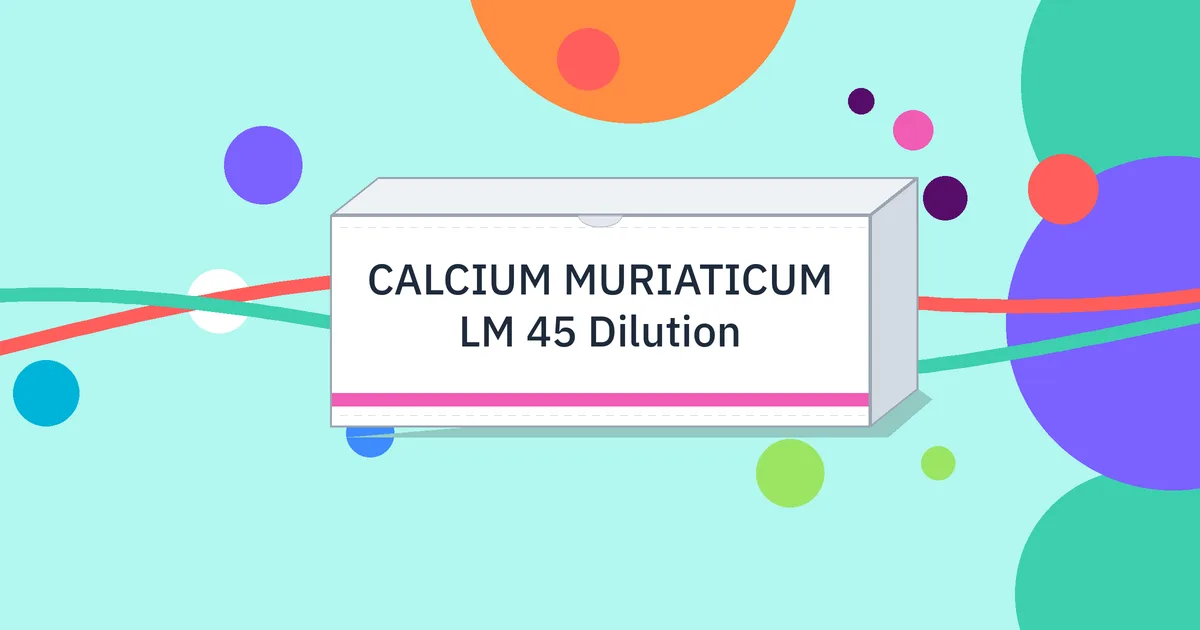 Symbolbild: Packung mit der Aufschrift CALCIUM MURIATICUM LM 45 Dilution (PZN 13409512) – Verfügbarkeit und Bezug in Apotheken in Frankfurt am Main