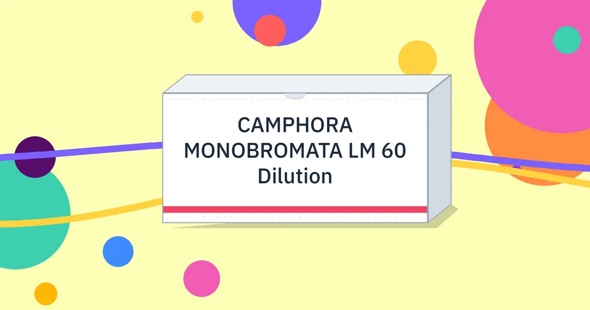 Symbolbild: Packung mit der Aufschrift CAMPHORA MONOBROMATA LM 60 Dilution (PZN 13412299) – Verfügbarkeit und Bezug in Apotheken in Frankfurt am Main