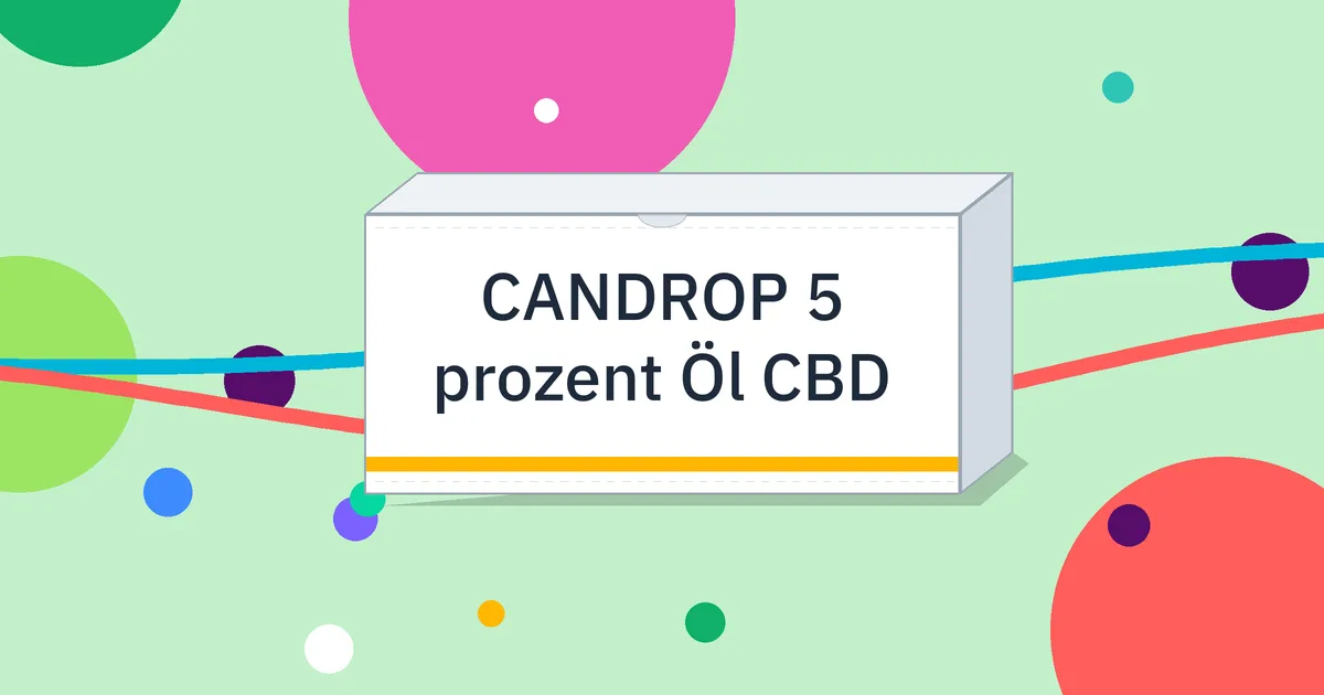 Symbolbild: Packung mit der Aufschrift CANDROP 5 prozent Öl CBD (PZN 19058060) – Verfügbarkeit und Bezug in Apotheken in Frankfurt am Main