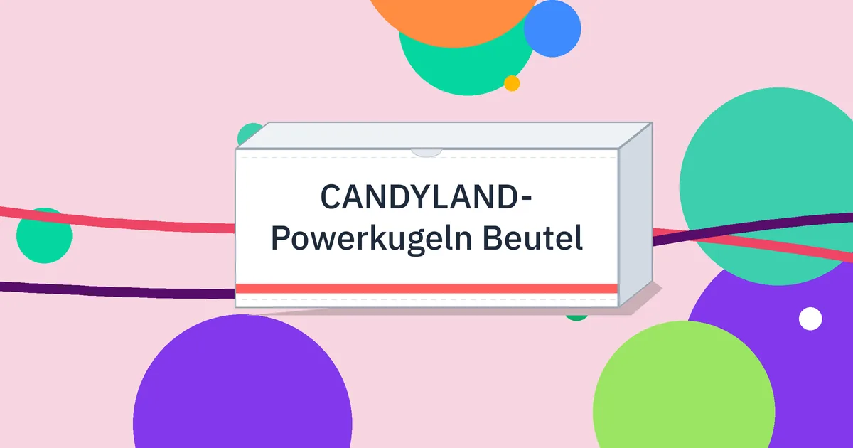 Symbolbild: Packung mit der Aufschrift CANDYLAND-Powerkugeln Beutel (PZN 12495202) – Verfügbarkeit und Bezug in Apotheken in Frankfurt am Main