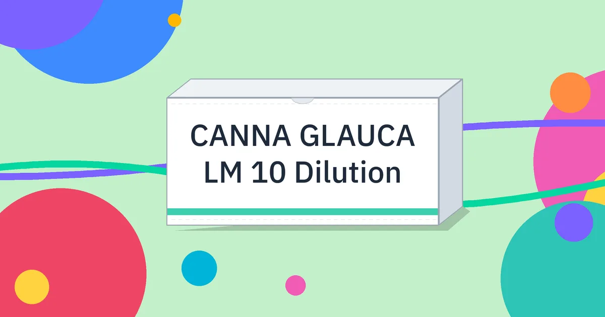 Symbolbild: Packung mit der Aufschrift CANNA GLAUCA LM 10 Dilution (PZN 13412974) – Verfügbarkeit und Bezug in Apotheken in Frankfurt am Main
