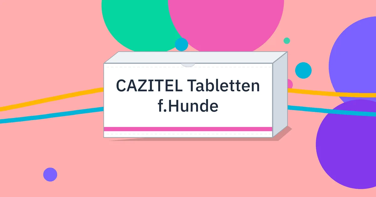 Symbolbild: Packung mit der Aufschrift CAZITEL Tabletten f.Hunde (PZN 10013529) – Verfügbarkeit und Bezug in Apotheken in Frankfurt am Main