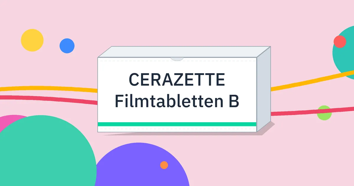 Symbolbild: Packung mit der Aufschrift CERAZETTE Filmtabletten B (PZN 06618675) – Verfügbarkeit und Bezug in Apotheken in Frankfurt am Main