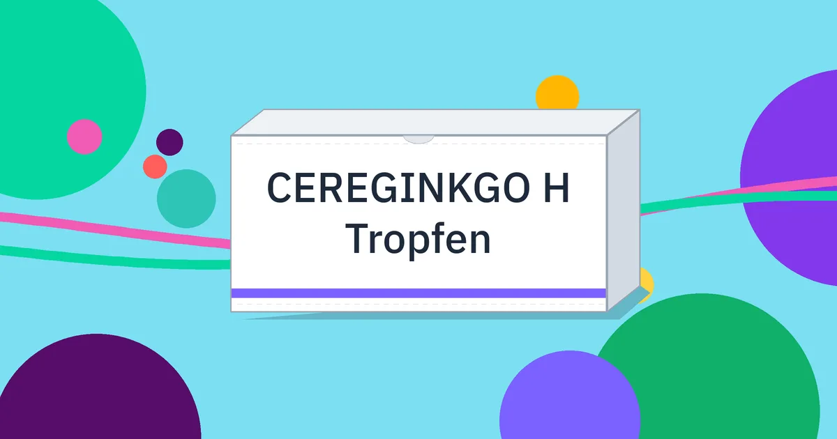 Symbolbild: Packung mit der Aufschrift CEREGINKGO H Tropfen (PZN 01006298) – Verfügbarkeit und Bezug in Apotheken in Frankfurt am Main
