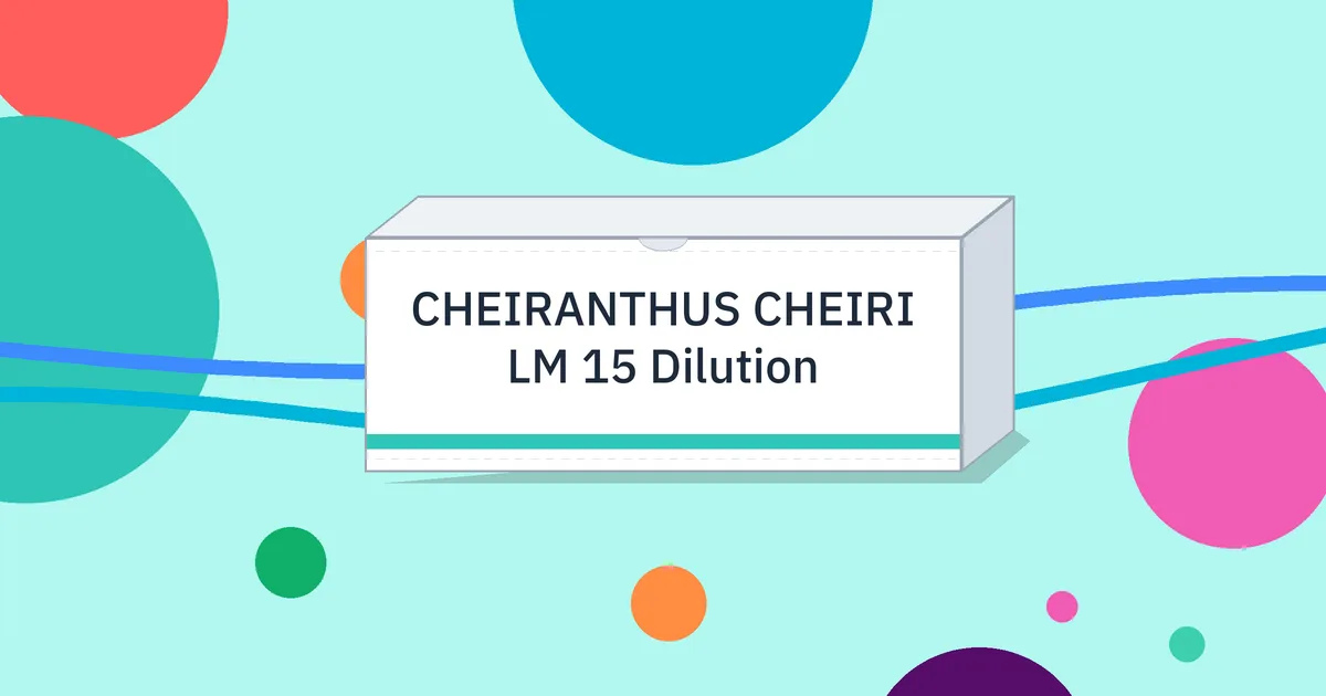 Symbolbild: Packung mit der Aufschrift CHEIRANTHUS CHEIRI LM 15 Dilution (PZN 13439447) – Verfügbarkeit und Bezug in Apotheken in Frankfurt am Main