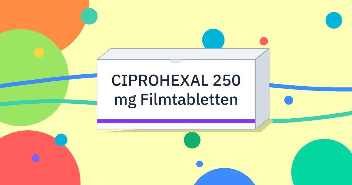 Symbolbild: Packung mit der Aufschrift CIPROHEXAL 250 mg Filmtabletten (PZN 00241270) – Verfügbarkeit und Bezug in Apotheken in Frankfurt am Main