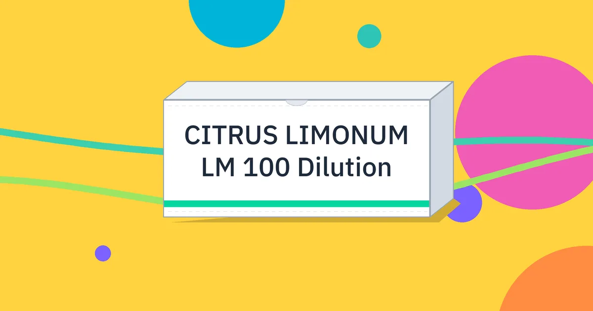 Symbolbild: Packung mit der Aufschrift CITRUS LIMONUM LM 100 Dilution (PZN 13447197) – Verfügbarkeit und Bezug in Apotheken in Frankfurt am Main