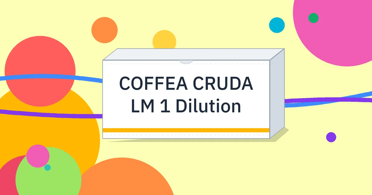 Symbolbild: Packung mit der Aufschrift COFFEA CRUDA LM 1 Dilution (PZN 12830741) – Verfügbarkeit und Bezug in Apotheken in Frankfurt am Main